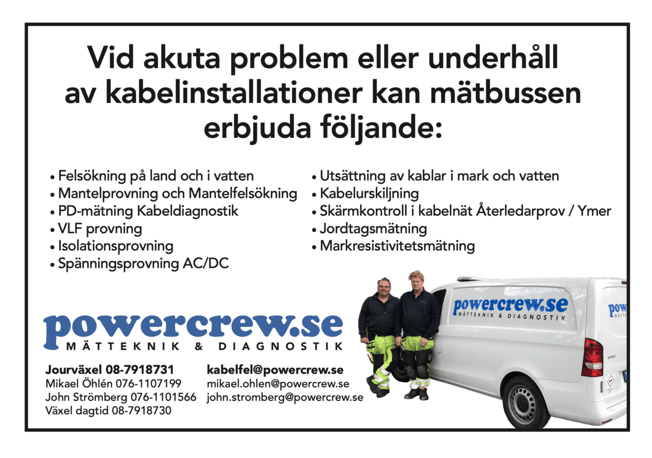 Power Crew - Högspänningsmontage Sverige - VLF provning